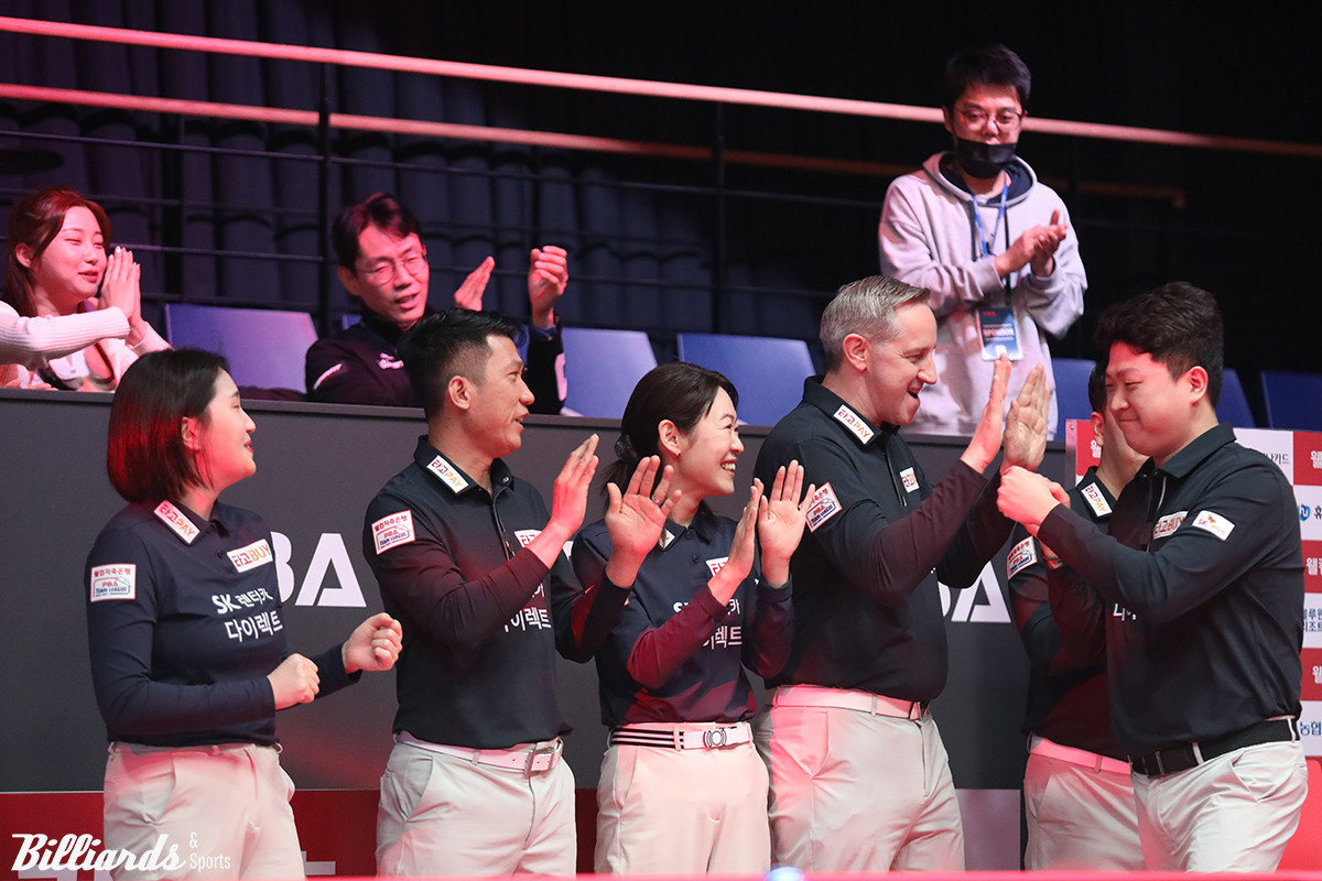 SK렌터카, 크라운해태에 4-1 승리...PBA 팀리그 5R '1위와 1점 차'