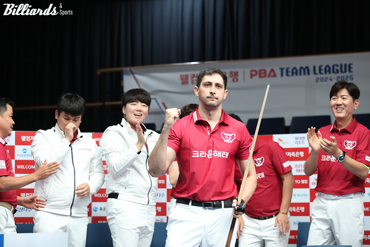 "2라운드도 가볍게 출발"…크라운해태, 휴온스에 4-1 완승 '승점3 획득' [PBA 팀리그 2R]