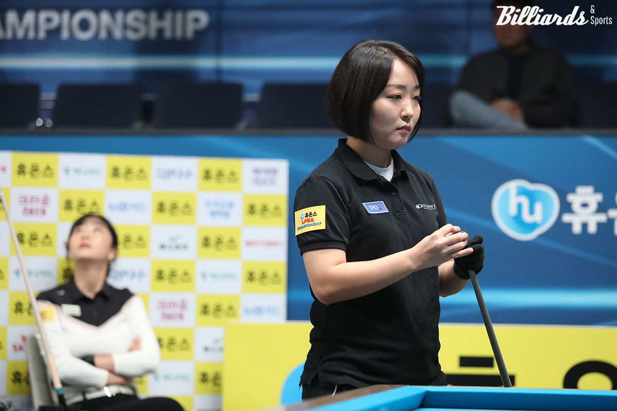 "하이런 9점 + 끝내기 8점"…이유주, '투어 챔프' 김상아 꺾고 32강行 [LPBA 5차 투어]