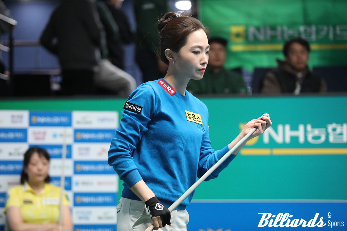 '당구여신' 차유람, 사카이와 '16강 리턴매치'서 설욕…8강도 한일전, 히다와 첫 맞대결 [LPBA 6차 투어]