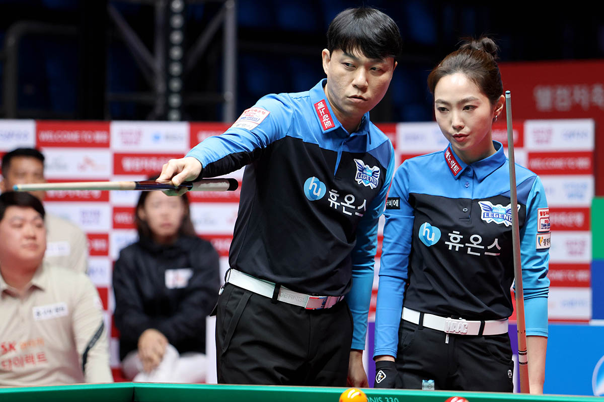 '강대강' 휴온스, SK렌터카 꺾고 PBA 팀리그 4R 첫 승 신고 (팀리그 1일차 종합)