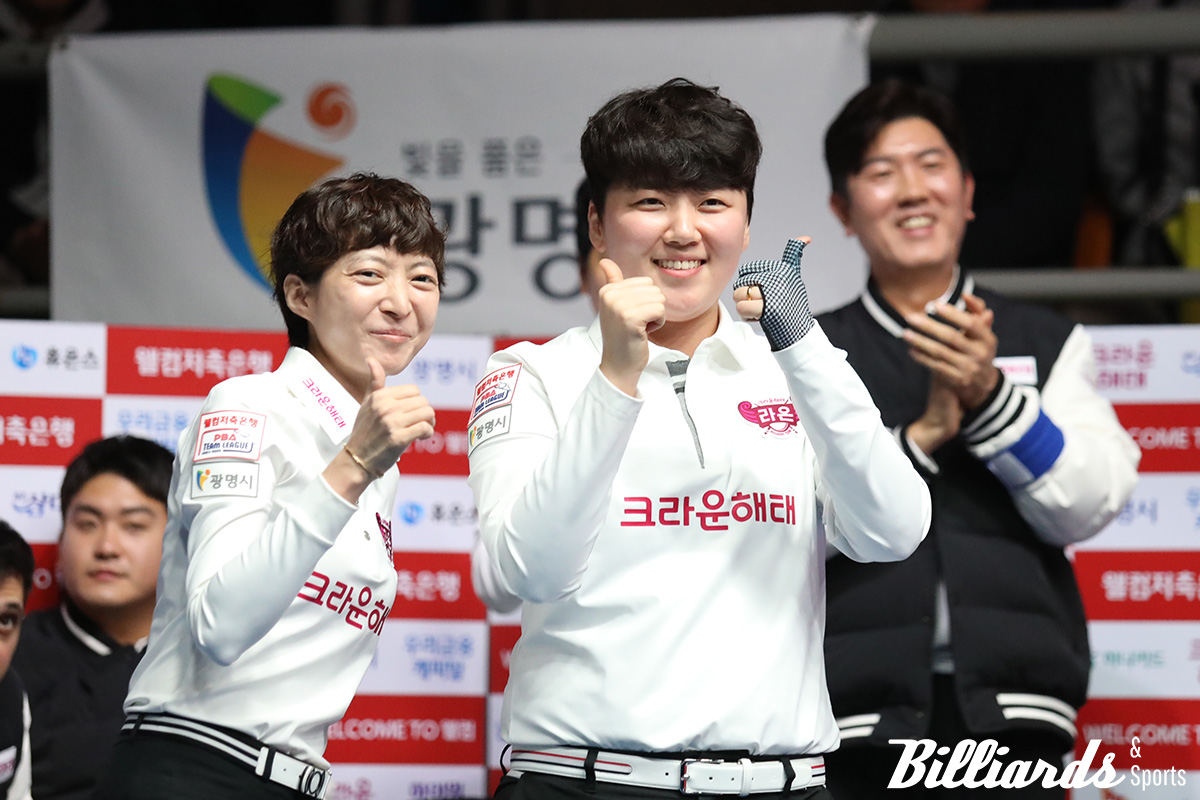 '조재호-김현우 활약' NH농협카드, 크라운해태 꺾고 4R 첫승 [PBA 팀리그 4R]