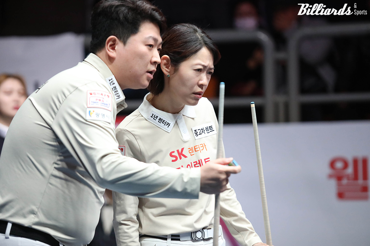 "정규리그 선두 맞대결"…'1위' SK렌터카, '2위' NH농협카드에 4-2 승 [PBA 팀리그 4R]