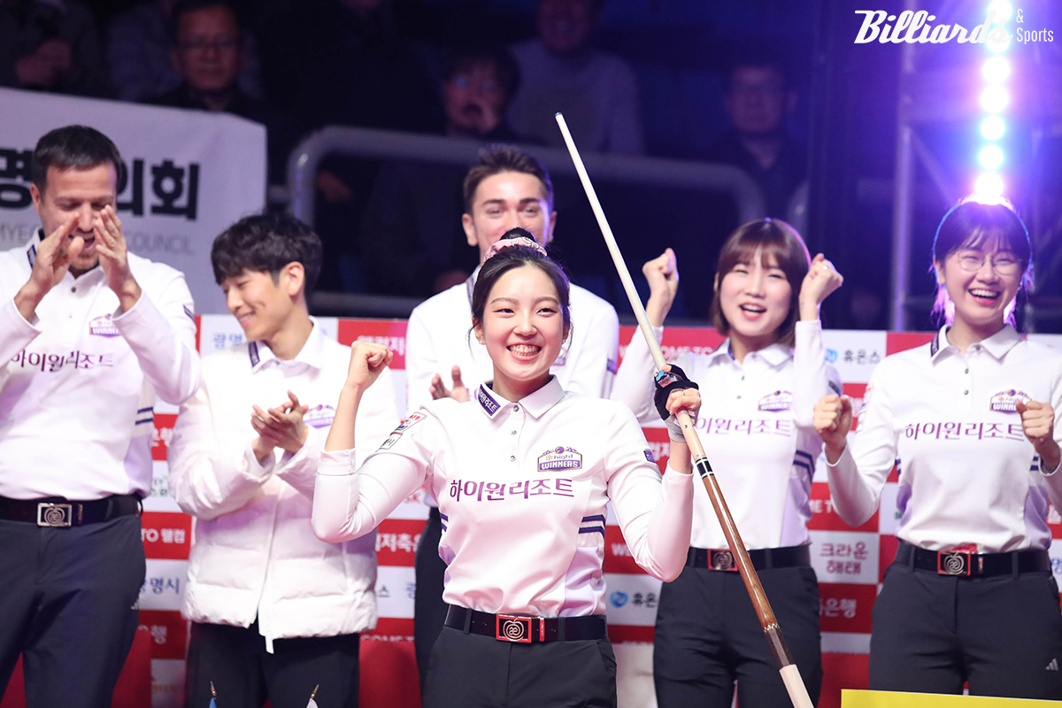 '5연패 탈출' 하이원리조트, 4라운드 '첫승'…전지우, 6세트 스롱에 '승리' [PBA 팀리그 4R]