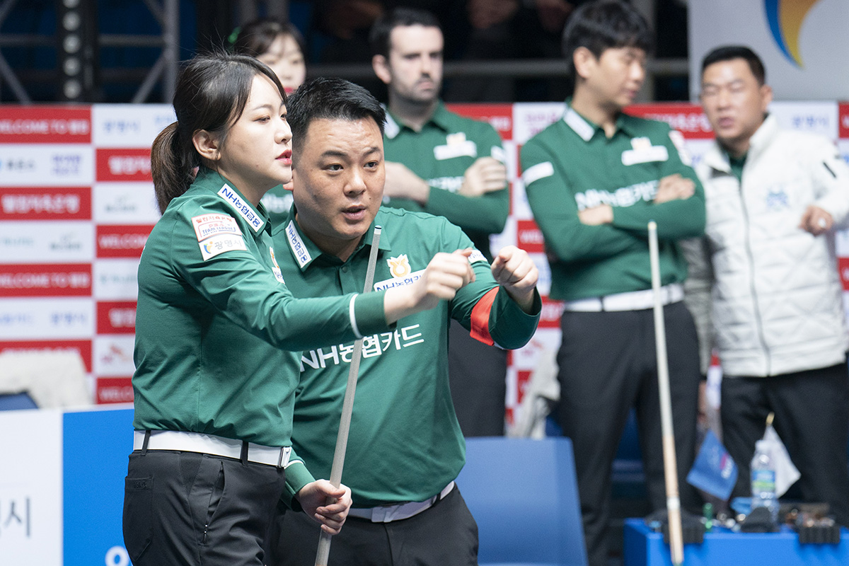 NH농협카드, 에스와이에 '3-1→3-4' 분패…팀리그 4R 최하위 수모 [PBA 팀리그 4R]