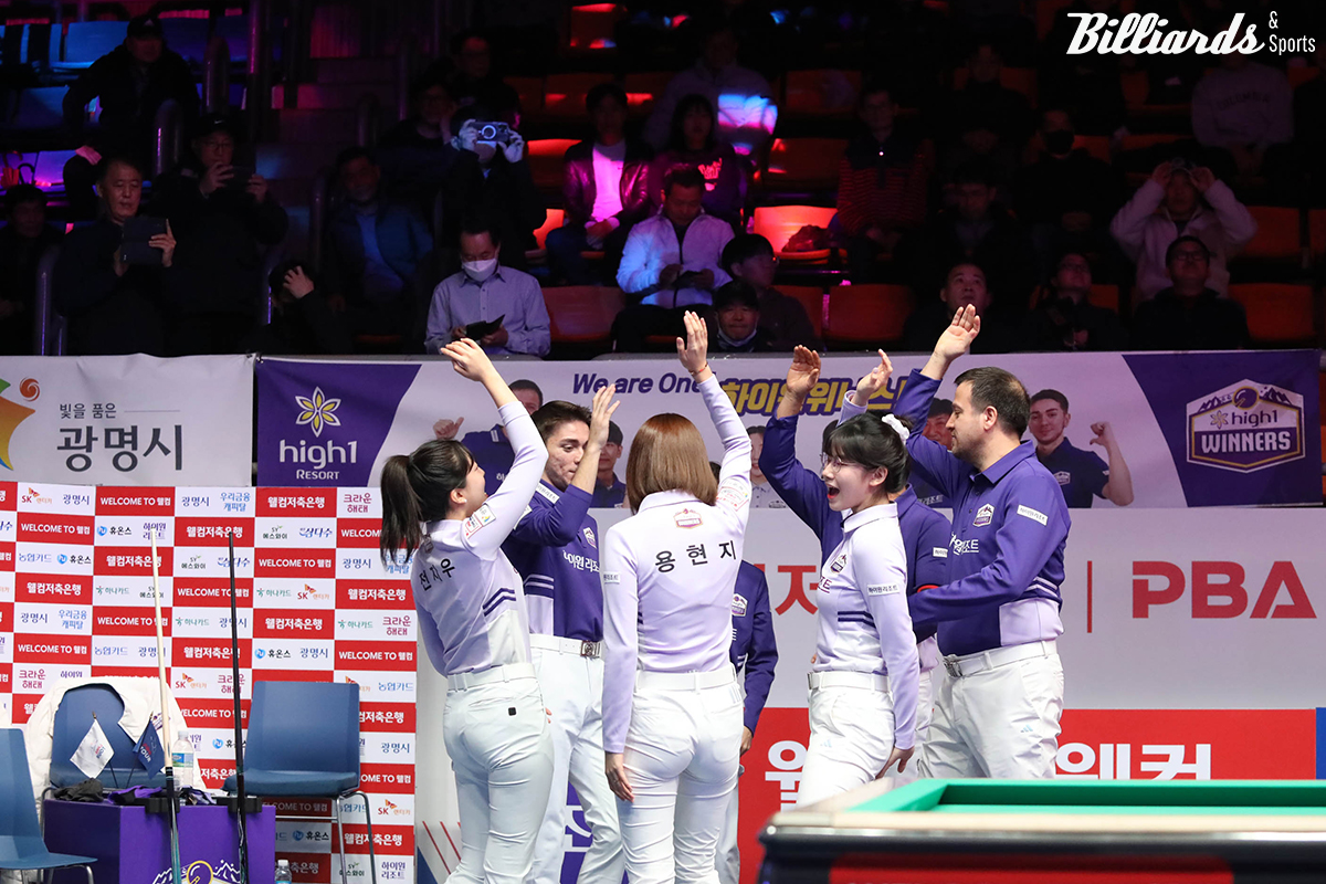 "NH농협카드 나와" PS행 불씨 살린 하이원리조트…SK렌터카에 4-1 승 [PBA 팀리그 4R]