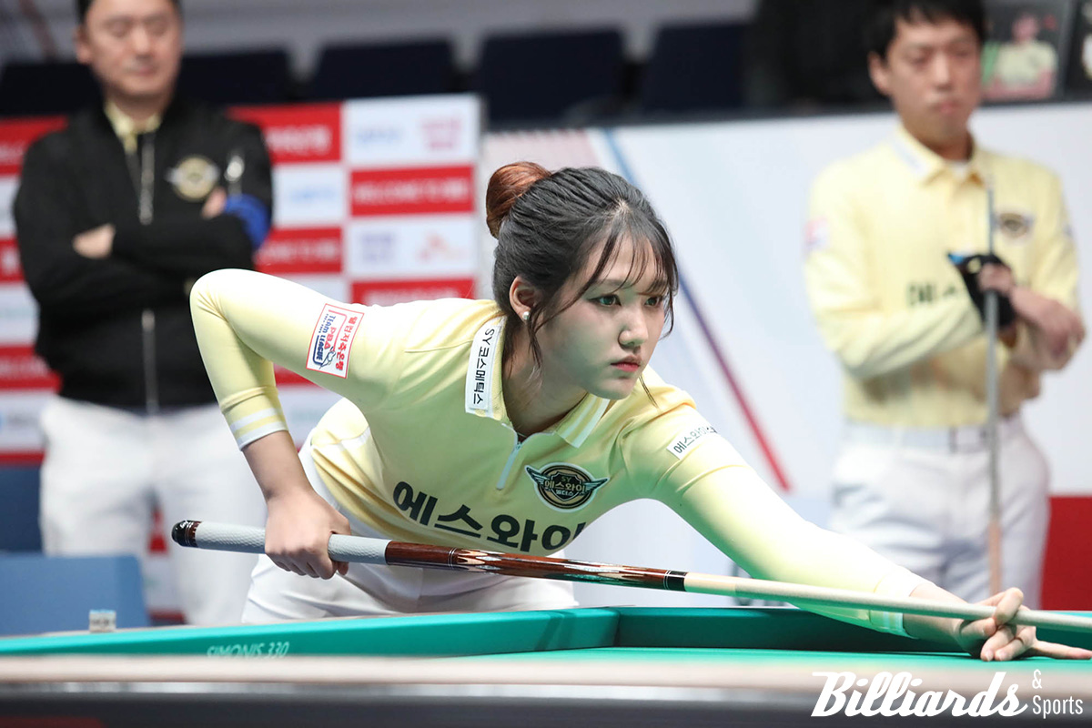 '각성' 김민아, 풀세트 위기서 6세트 승리…NH농협카드, PBA 팀리그 5R 첫 승리 쟁취