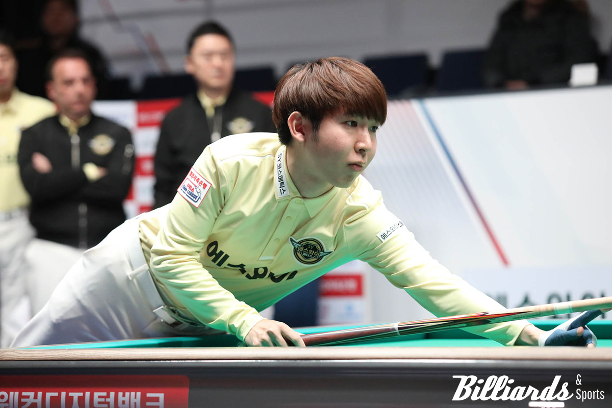 '각성' 김민아, 풀세트 위기서 6세트 승리…NH농협카드, PBA 팀리그 5R 첫 승리 쟁취