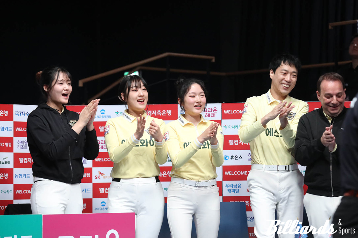 '각성' 김민아, 풀세트 위기서 6세트 승리…NH농협카드, PBA 팀리그 5R 첫 승리 쟁취