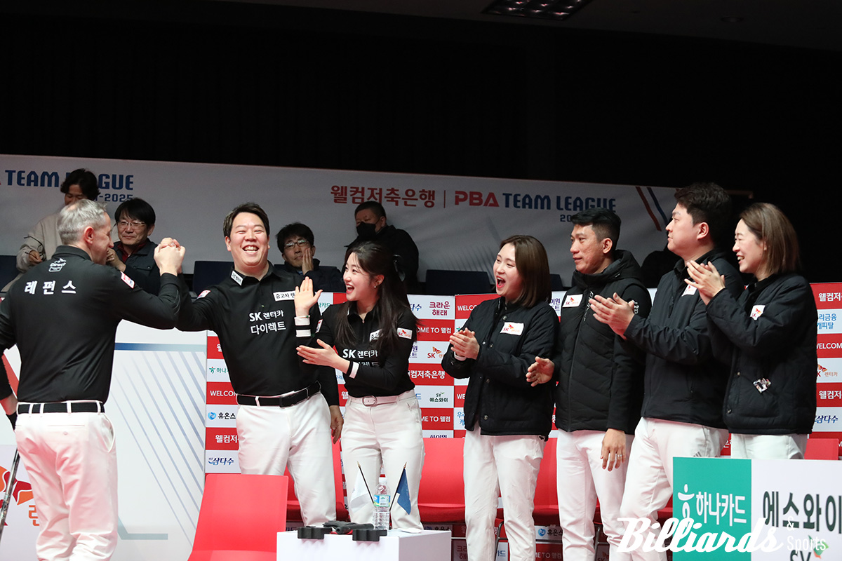 SK렌터카, PS 파이널 챔피언결정전 직행…하이원리조트 꺾고 정규리그 1위 확정 [PBA 팀리그]