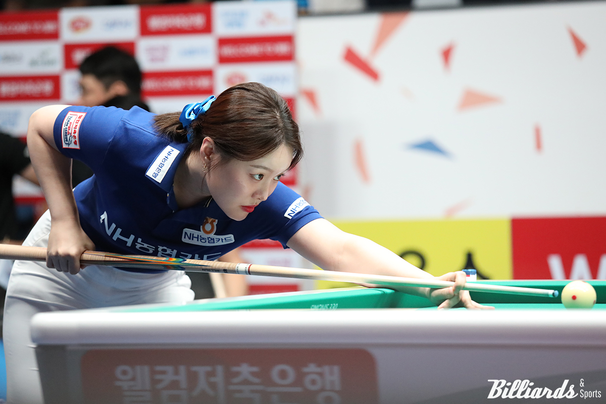 "김보미, 끝내기 퍼펙트큐"…NH농협카드, 크라운해태에 4-2 勝[PBA 팀리그]