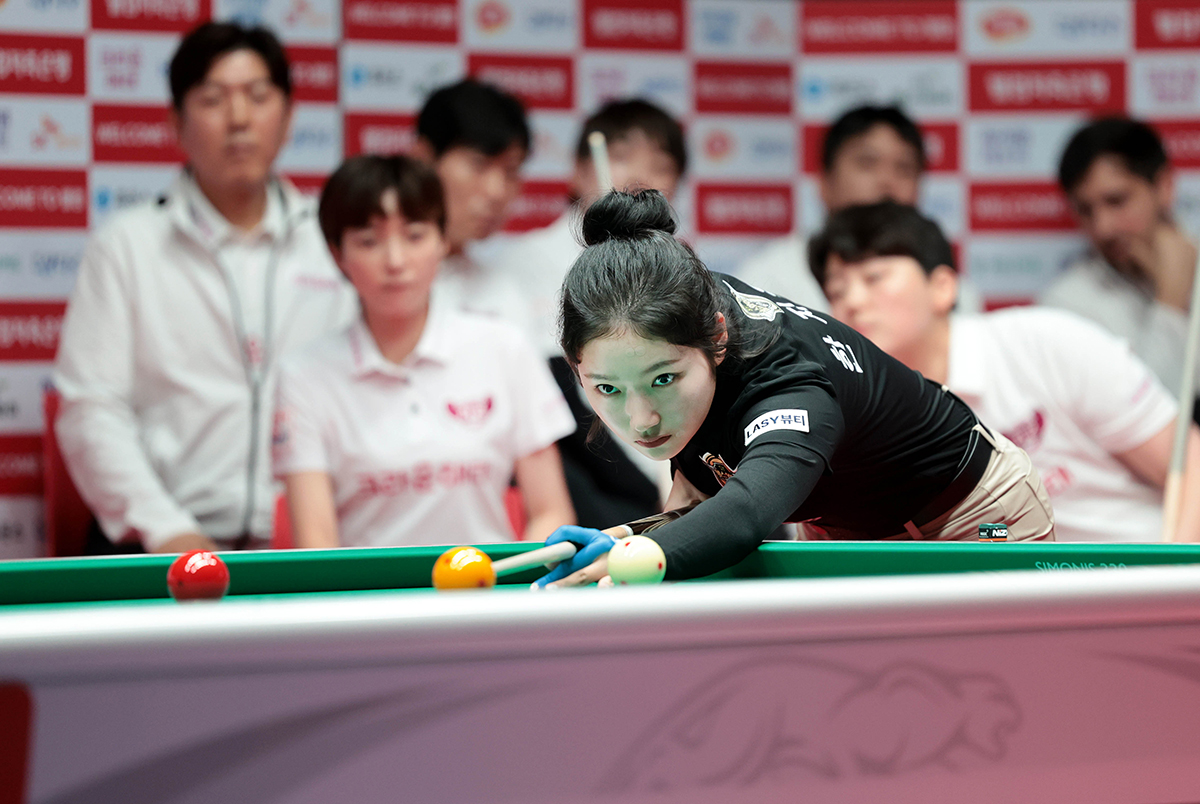 "한지은, 9득점 원맨쇼"…에스와이, 크라운해태에 4-1 '승리' [PBA 팀리그 3R]