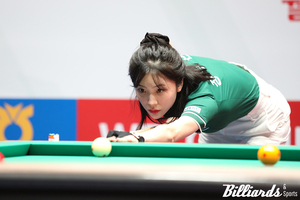 '나홀로 9득점' 정수빈-'복식전 2승' 김현우, NH농협카드 2승 견인…휴온스에 4-3 신승 [PBA 팀리그 3R]