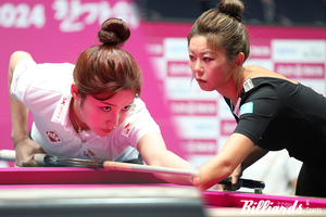 '또 김가영' 만난 조예은, 직전 투어 64강 역전패 설욕할까…PQ서 하야시에게 2점 차 승리 [LPBA 5차투어]