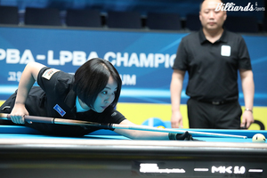 "하이런 9점 + 끝내기 8점"…이유주, '투어 챔프' 김상아 꺾고 32강行 [LPBA 5차 투어]