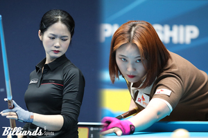 '32강 1, 2위' 김정미-강지은, "오랜만에 만나네"…원년 서바이벌 이후 첫 맞대결 [LPBA 5차투어]