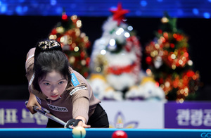 '얼음공주' 한지은, 당구 여제의 27연승 질주 막을까…스롱 권발해 등 16강 진출(LPBA 32강 종합)