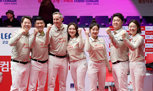 '정규리그 1위 확정' SK렌터카, PBA 팀리그 1R 이어 5R 우승 차지